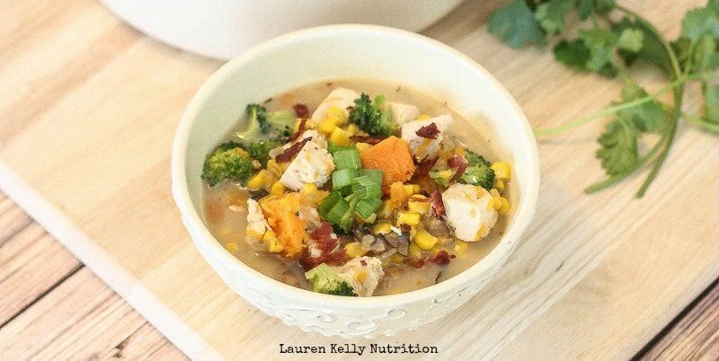 Chicken Broccoli Corn Chowder - Lauren Kelly Nutrition