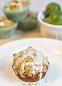 Glazed Key Lime Muffins - Lauren Kelly Nutrition