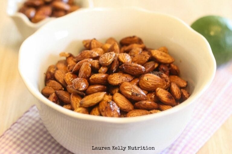 Chili Lime Roasted Almonds - Lauren Kelly Nutrition