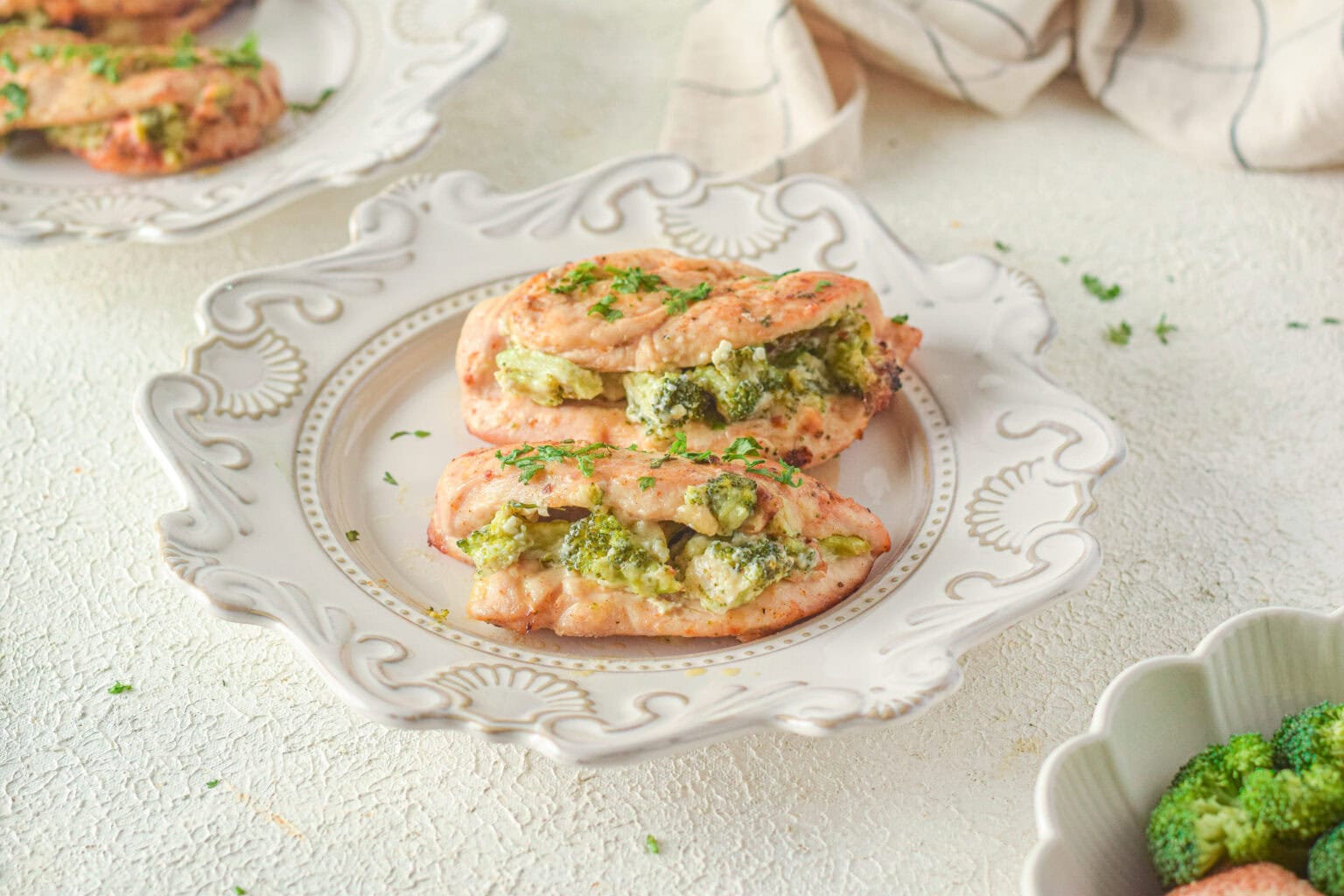 Broccoli Cheddar Stuffed Chicken - Lauren Kelly Nutrition